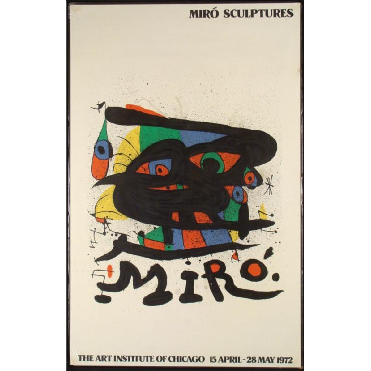 Miro Sculptures Exhibit Art Institute 1972 Poster Print