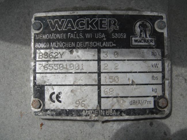Wacker BS62Y 3Hp Upright Tamper