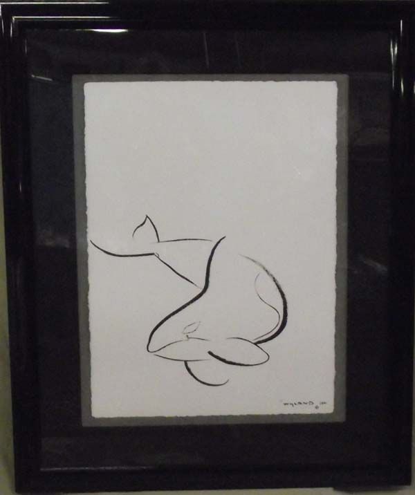 Original Watercolor ''Orca Twist'' - Wyland