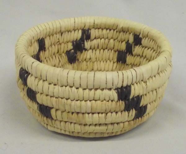 Papago Woven Yucca Stair Step Design Basket
