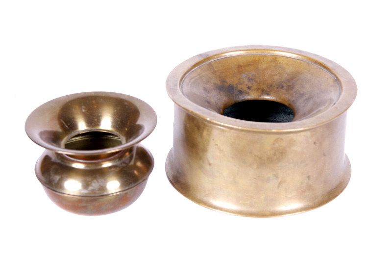 Lot of 2 Brass Spittoons