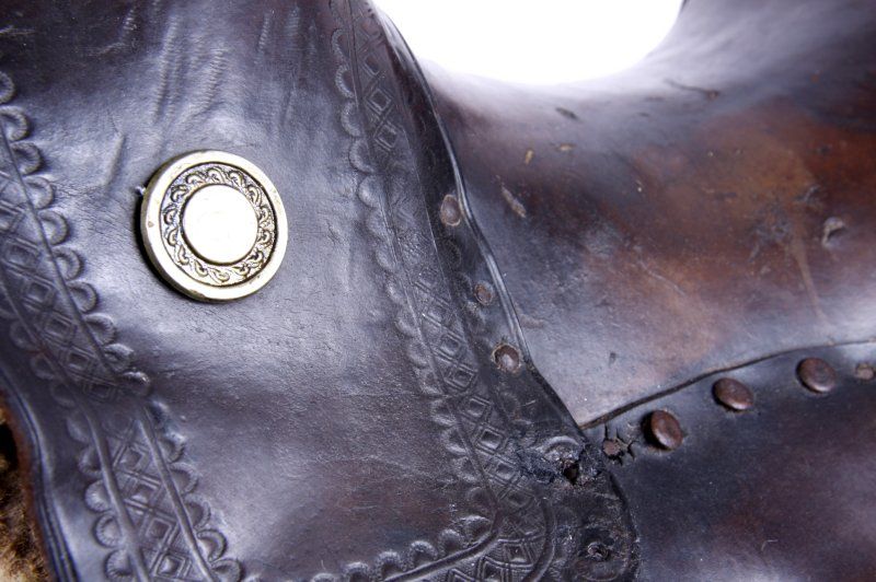 Early Primitive Leather Saddle