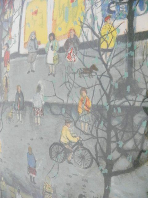 Nathalie Chabrier "Paris Scene" watercolor