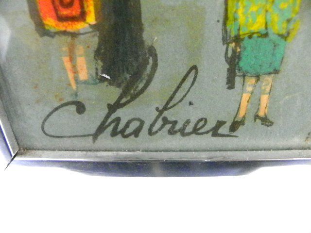 Nathalie Chabrier "Paris Scene" watercolor