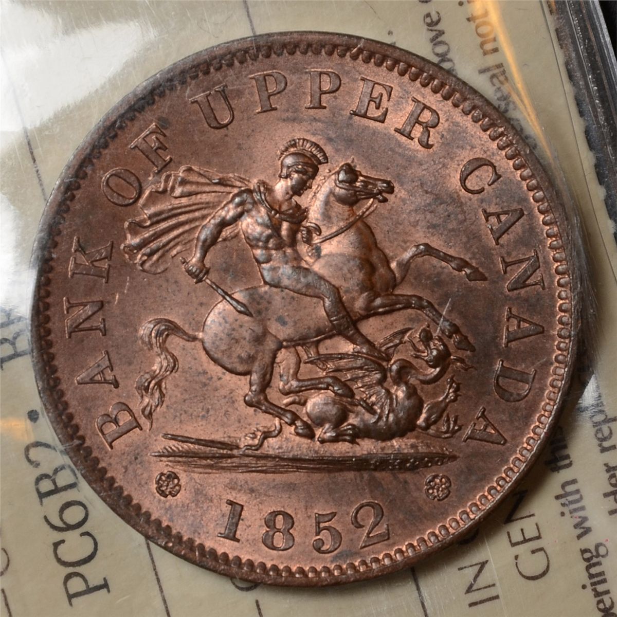 Breton # 719, Charlton # PC-6B2, ICCS MS-64. 1852 Bank of Upper Canada ...