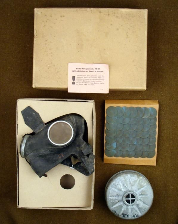 WWII Nazi Waffenamt Gas Mask in Original Box Early 1938
