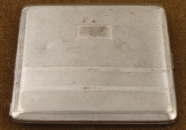 WWII NAZI CIGARETTE CASE-ART DECO FROM CAPTURED OFFICER