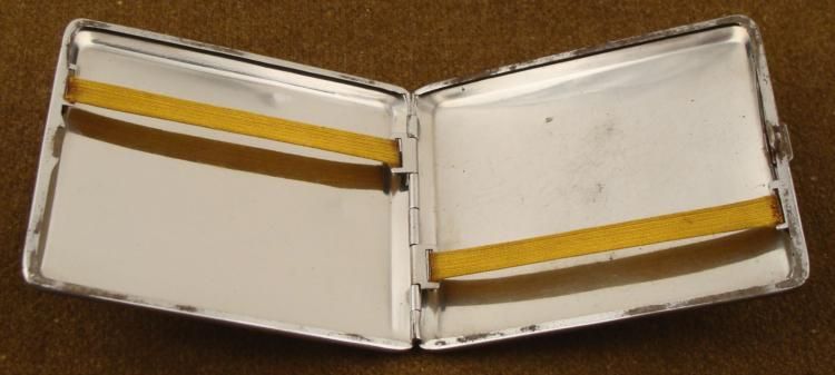 WWII NAZI CIGARETTE CASE-ART DECO FROM CAPTURED OFFICER