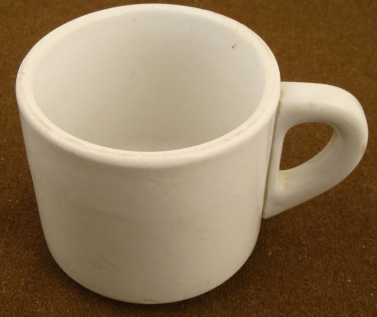 LARGE NAZI WEHRMACHT DINING HALL COFFEE CUP 1942