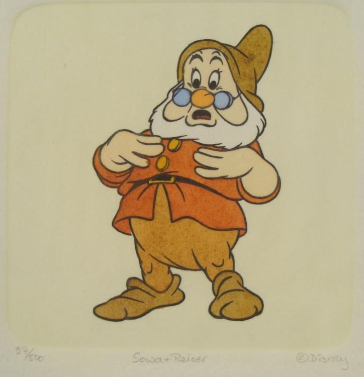 Doc Snow White & Seven Dwarfs Sowa & Reiser Orig Print