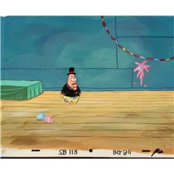 Orig SpongeBob Animation Cel & Background Patrick Mess