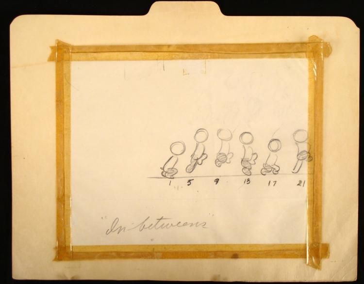 Original Size Comparison Drawing In Betweens 1940s