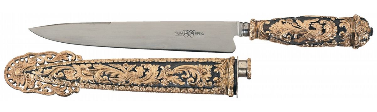 Extraordinary Freccero Facon Gaucho Style Knife with Solid Silver ...