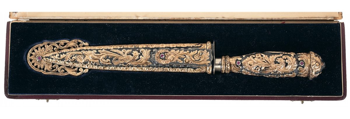 Extraordinary Freccero Facon Gaucho Style Knife with Solid Silver ...