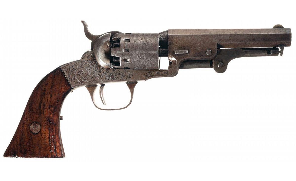 Scarce Factory Engraved Manhattan Pocket .31 Caliber Revolver