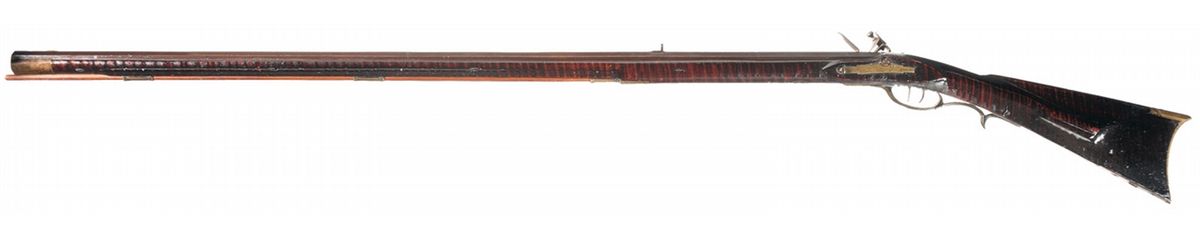 Important Dickert & Gill Kentucky Flintlock Rifle
