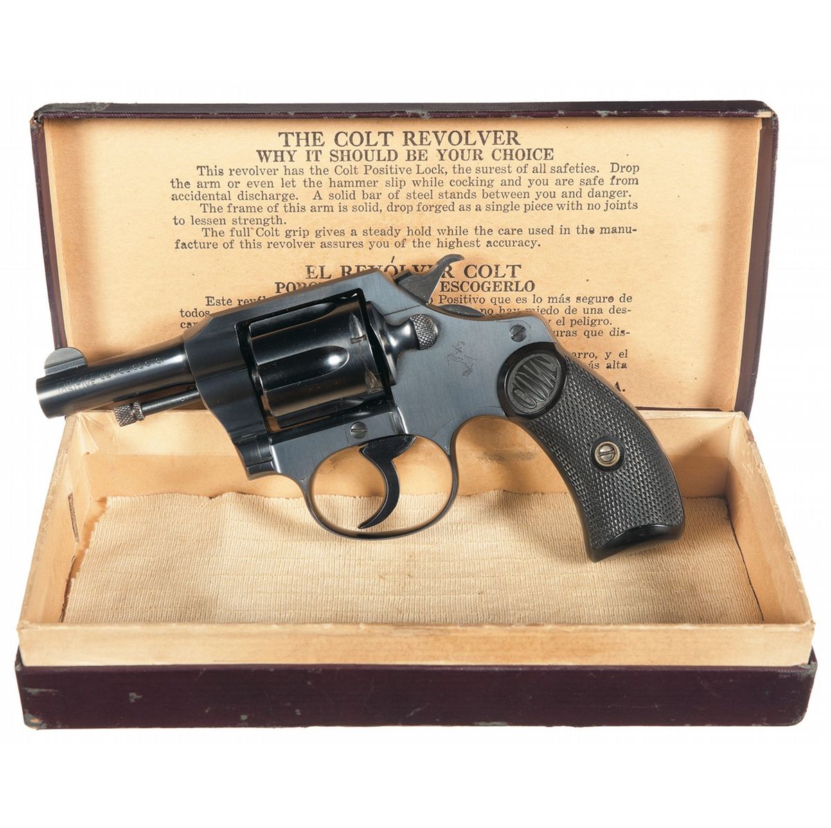 Outstanding Pre-War Colt Pocket Positive Double Action Revolver with ...