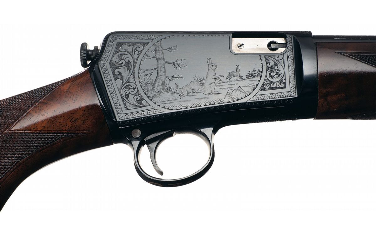Custom Engraved Winchester Model 63 Semi-Automatic Rifle with Gold ...
