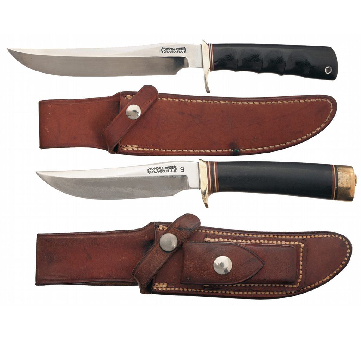 Two Randall Model 3 Knives with Sheaths