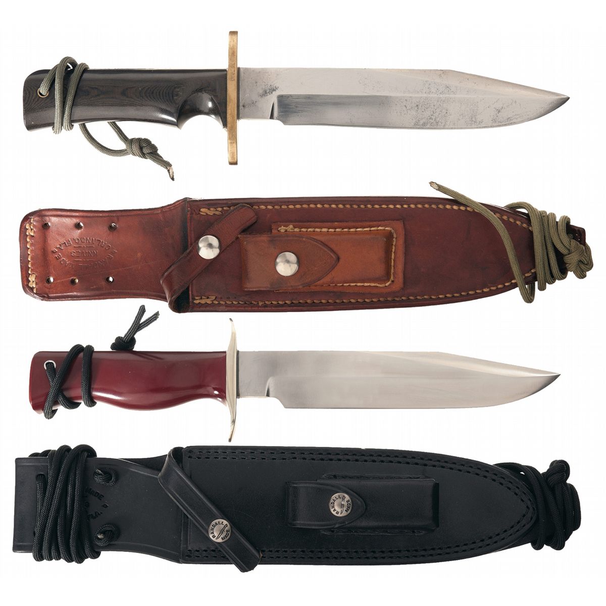 Two Randall Model 14 "Attack" Knives with Sheaths