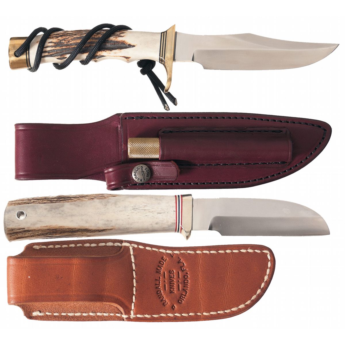 Two Randall Knives with Sheaths, a Stanaback Dealer Exclusive and a ...
