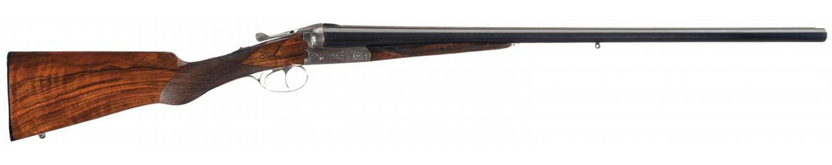 Engraved French Side by Side Hammerless Shotgun