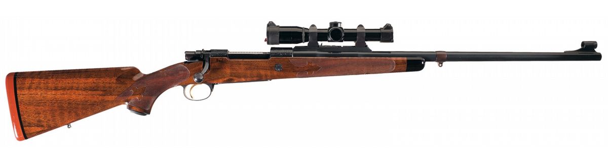 Engraved Custom Model 98 Bolt Action Rifle with Scope