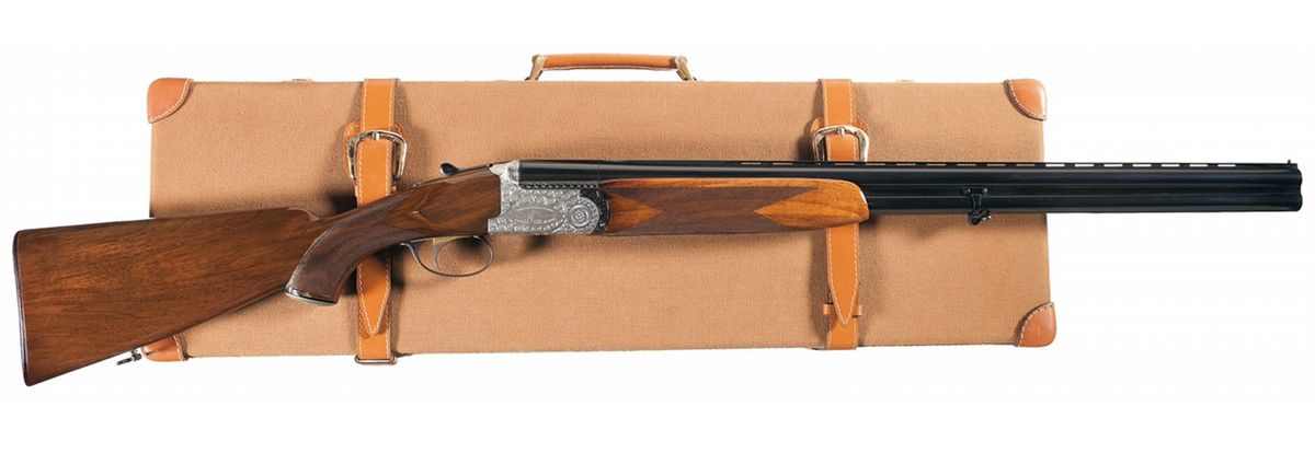 Engraved L. Franchi Alcione Over/Under Shotgun with Case