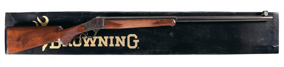Browning Model 1885 BPCR Falling Block Rifle with Vernier Sight and Box