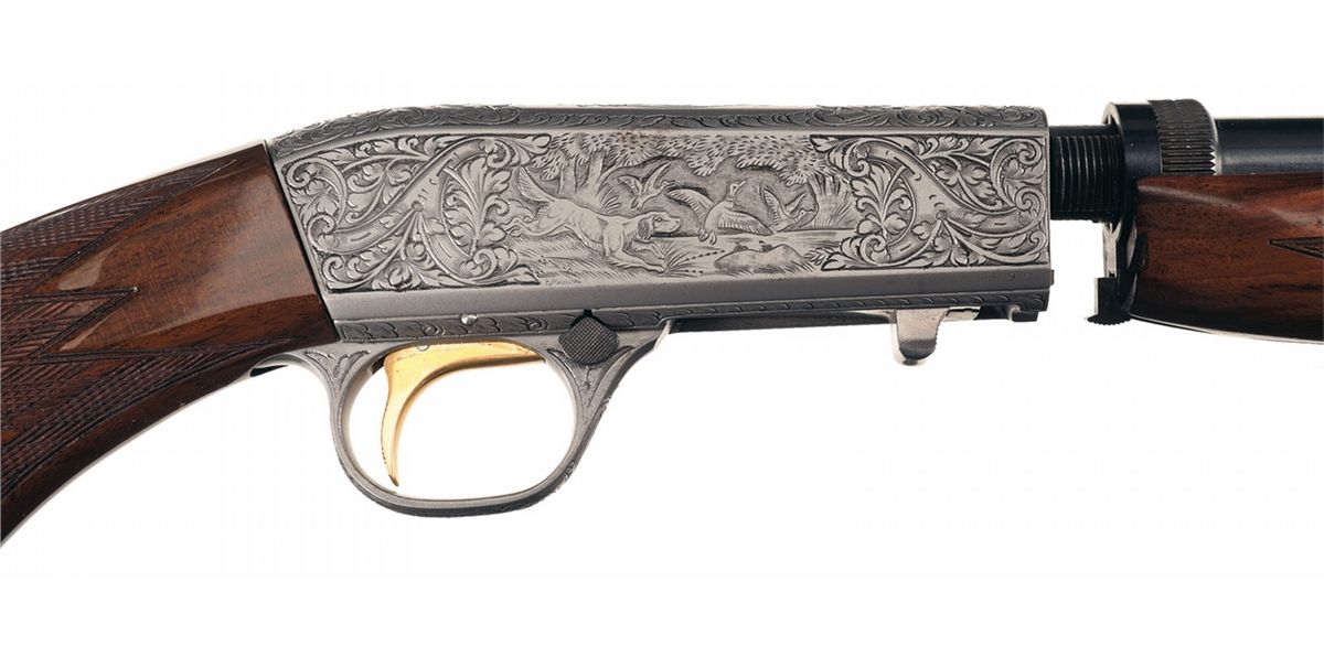 F. Marechal Signed Engraved Belgian Browning .22 Auto Grade III Semi ...