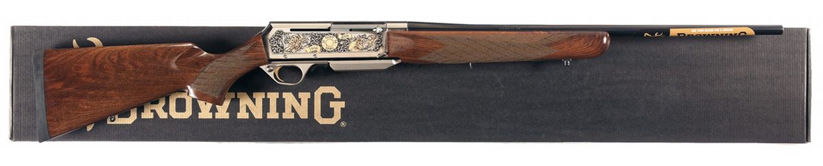 Engraved Browning BAR 100th Anniversary Semi Automatic Rifle with Box
