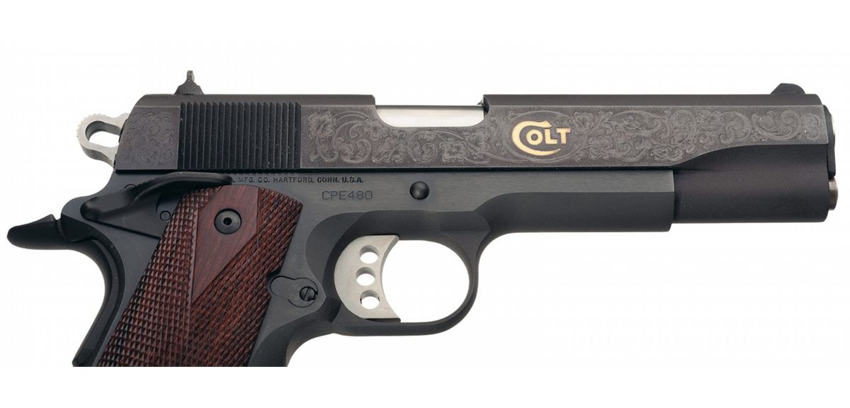 Engraved Colt Premier Edition Government Model Semi-Automatic Pistol ...