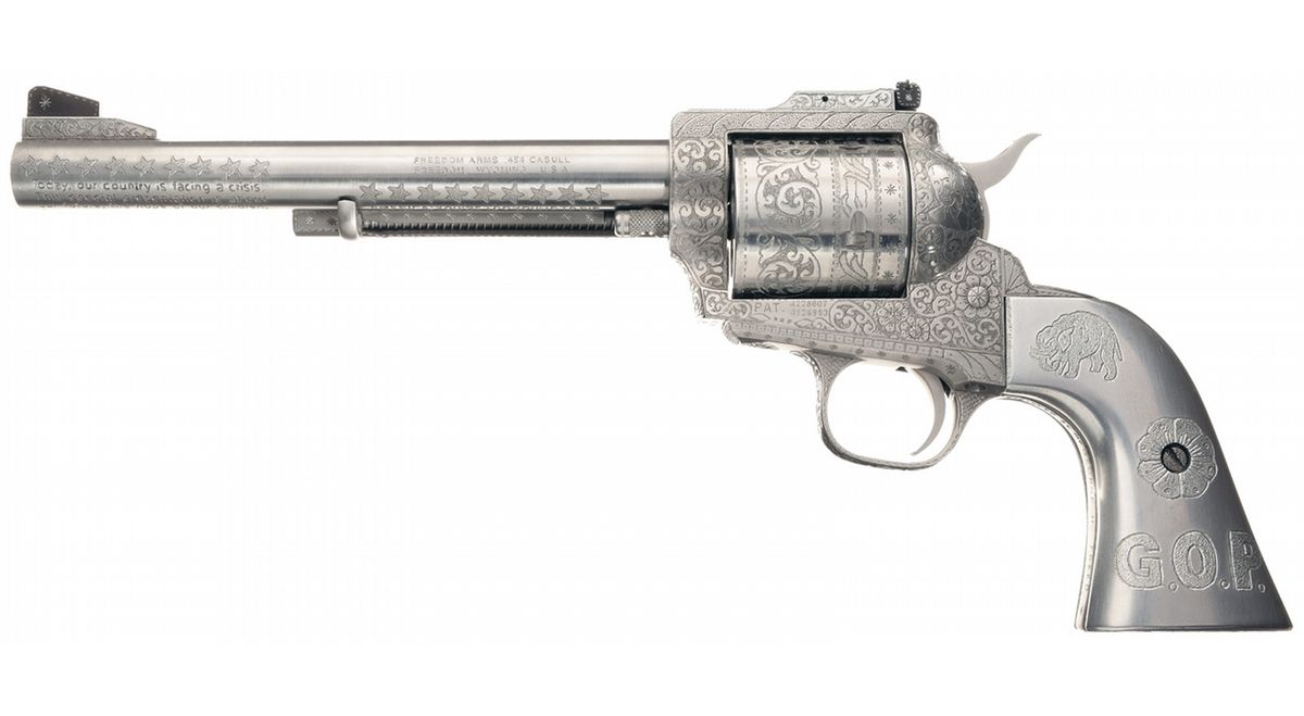 Collectable Custom Engraved Cased Presentation Freedom Arms G O P