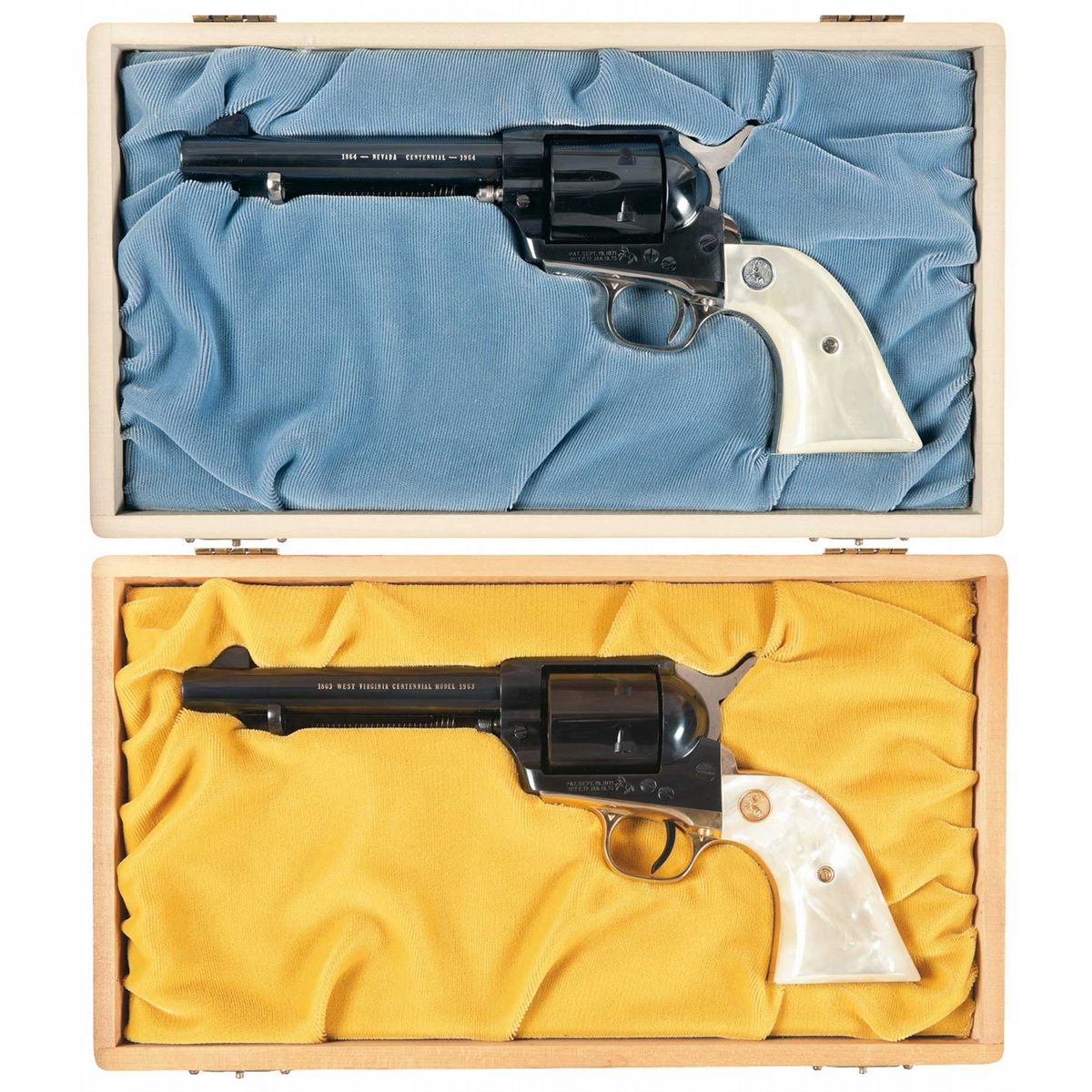 Two Cased Colt Single Action Army Commemorative Revolvers with Boxes