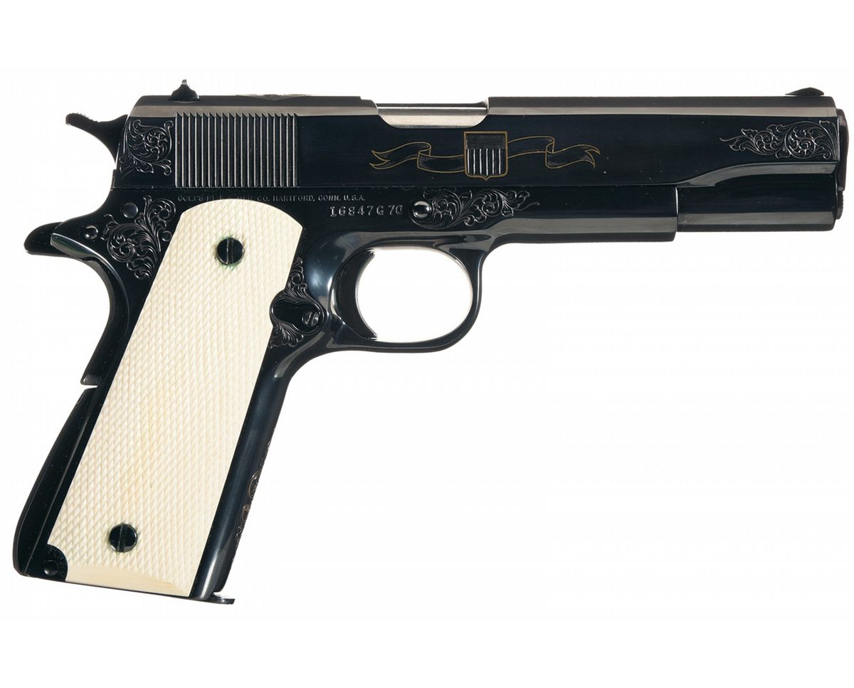 Documented Howard Dove Master Engraved Gold Inlaid Colt Series 70 ...