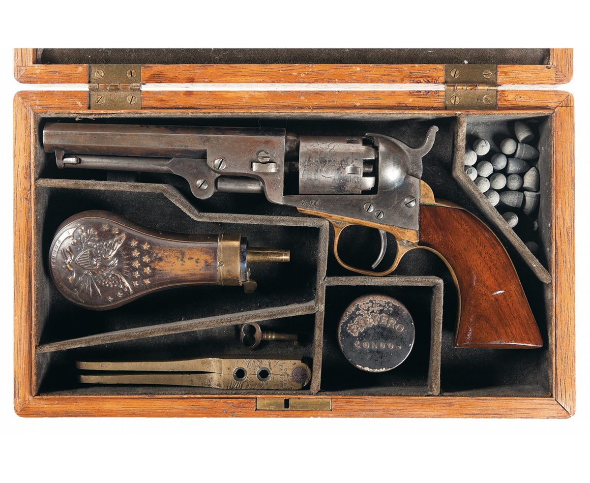 Cased Colt Model 1849 Pocket Revolver