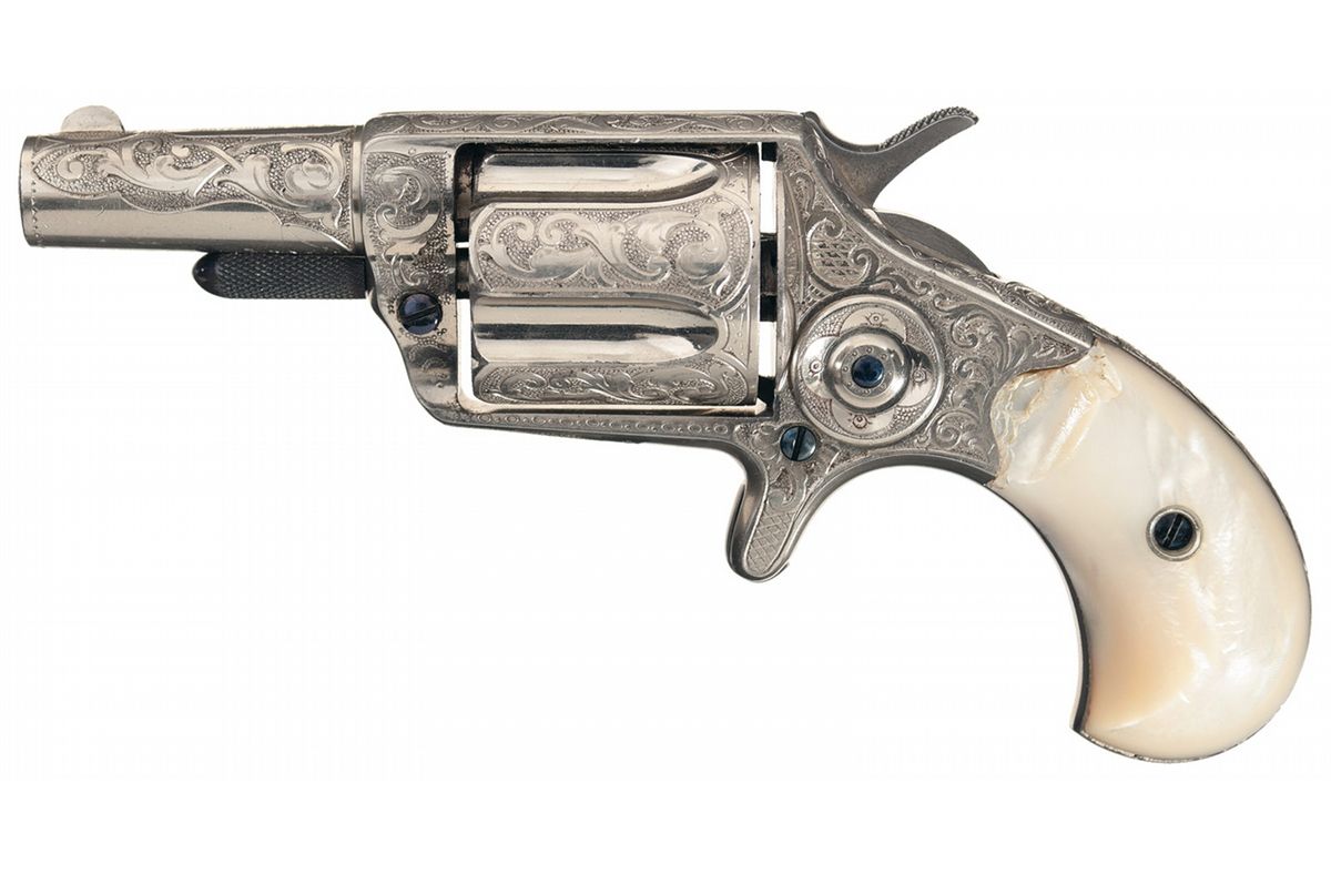 Rare Factory Engraved Colt Second Model New Line 38 Caliber Revolver ...