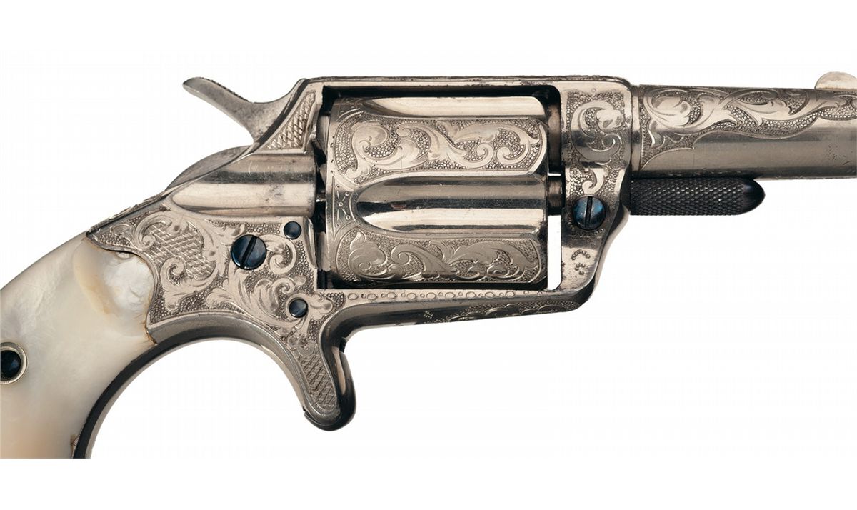 Rare Factory Engraved Colt Second Model New Line 38 Caliber Revolver ...