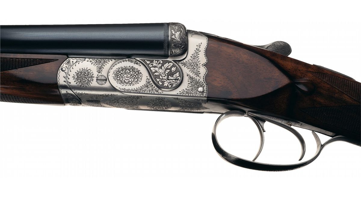 Engraved Libero Ferraglio Side by Side 28 Gauge Hammerless Shotgun with ...