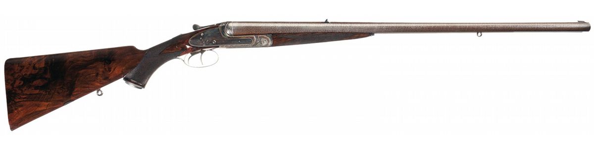 Magnificent Engraved Stephen Grant Side Lock Double Barrel Rifle in 500 ...