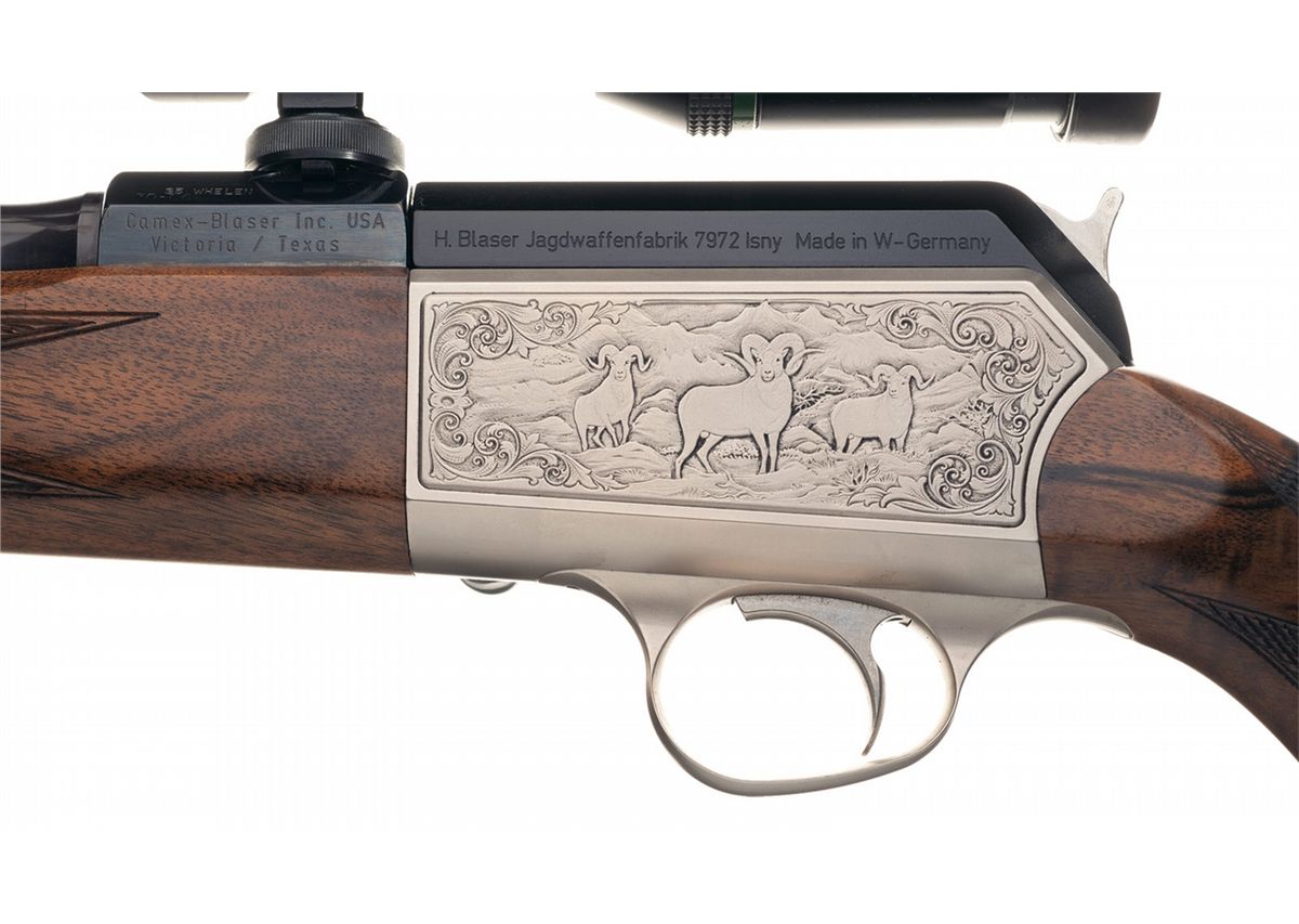 Engraved Blaser Jagdwaffen Ultimate Bolt Action Rifle with Two Scopes ...