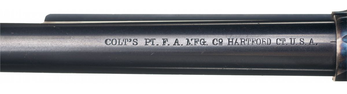 The Finest Known Documented 1880 Production Colt Cavalry Model Single ...