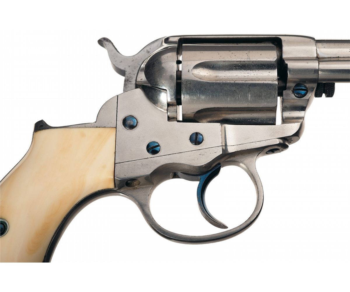 Excellent Colt Model 1877 Thunderer Double Action Revolver with Ivory Grips