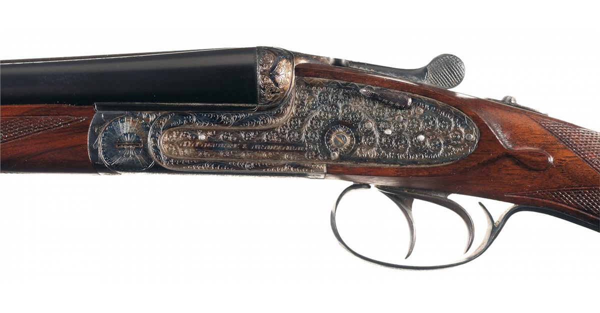 Two Barrel Set Engraved AYA Model No. 2 Side Lock Side by Side 28 Gauge Shotgun with Case