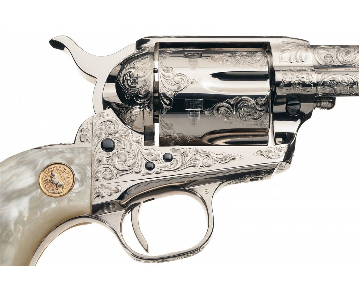 Factory Engraving Sample, Alvin A. White Signed Master Engraved Colt ...