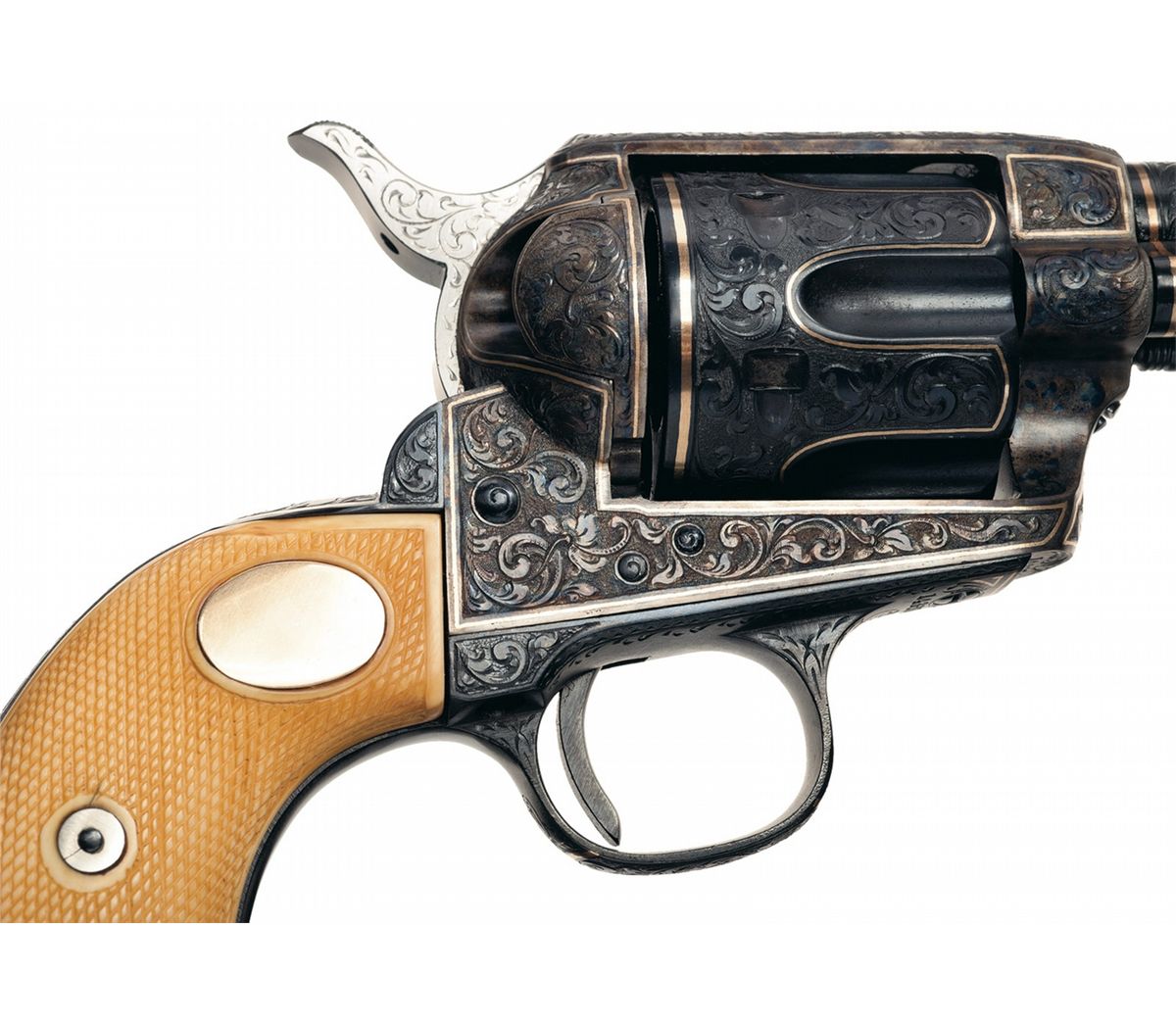 Spectacular Documented Alvin White Signed Custom Engraved Gold Inlaid ...