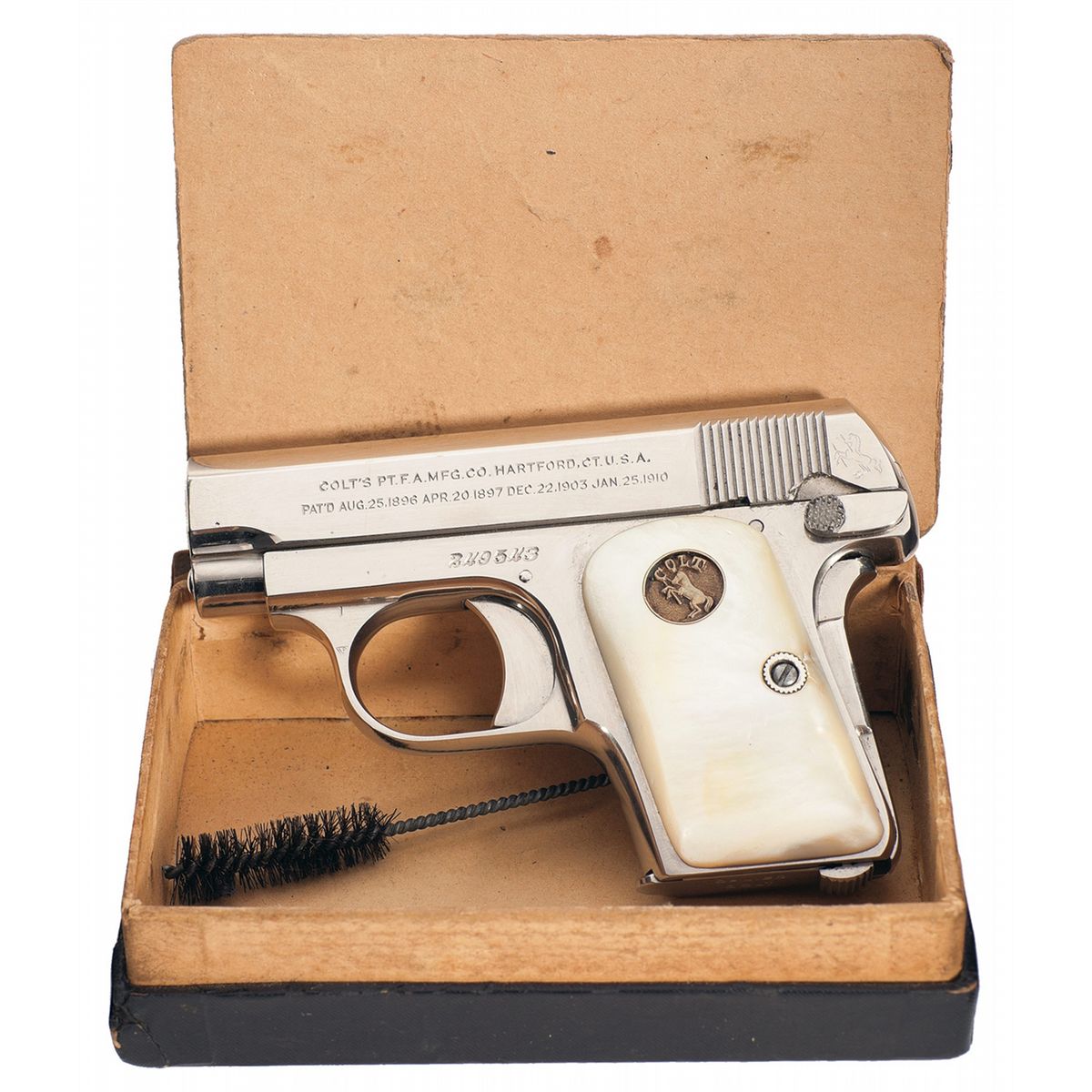 Exceptional Colt Model 1908 Vest Pocket Hammerless Pistol with Colt Box ...