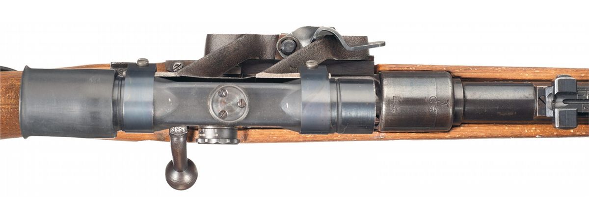 J. P. Sauer K98 Sniper Rifle with Swept Back Style Scope Mount and ZF 4 ...