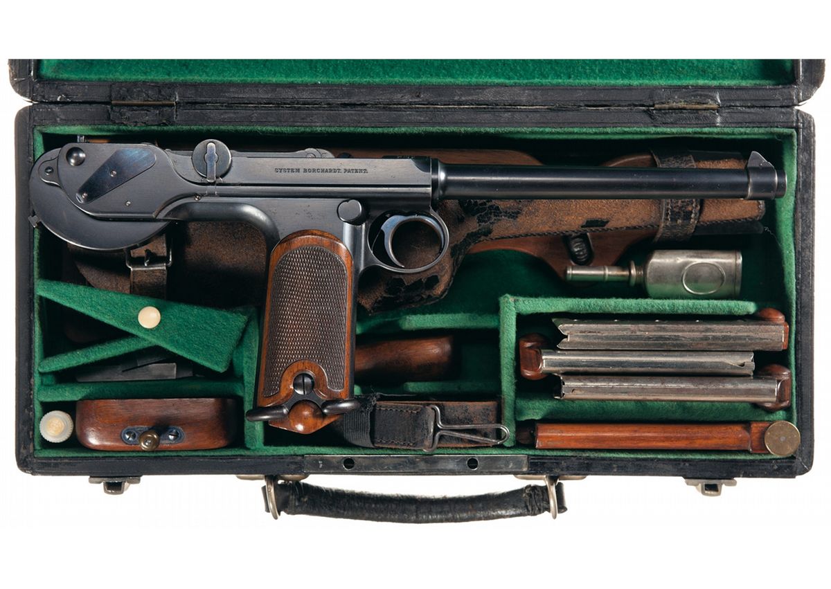 Extremely Rare Early Inscribed Serial Number 19 Cased Loewe Model 1893 ...
