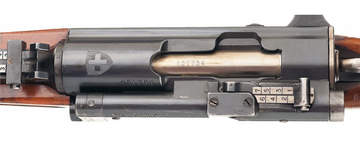 Scarce Swiss Model 1931/43 Straight Pull Bolt Action Sniper Rifle